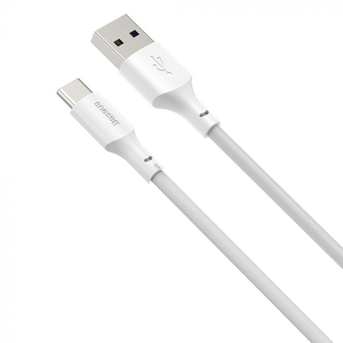 Baseus USB C - USB 2.0 5A kábel 1.5m fehér - 2 db (TZCATZJ-0